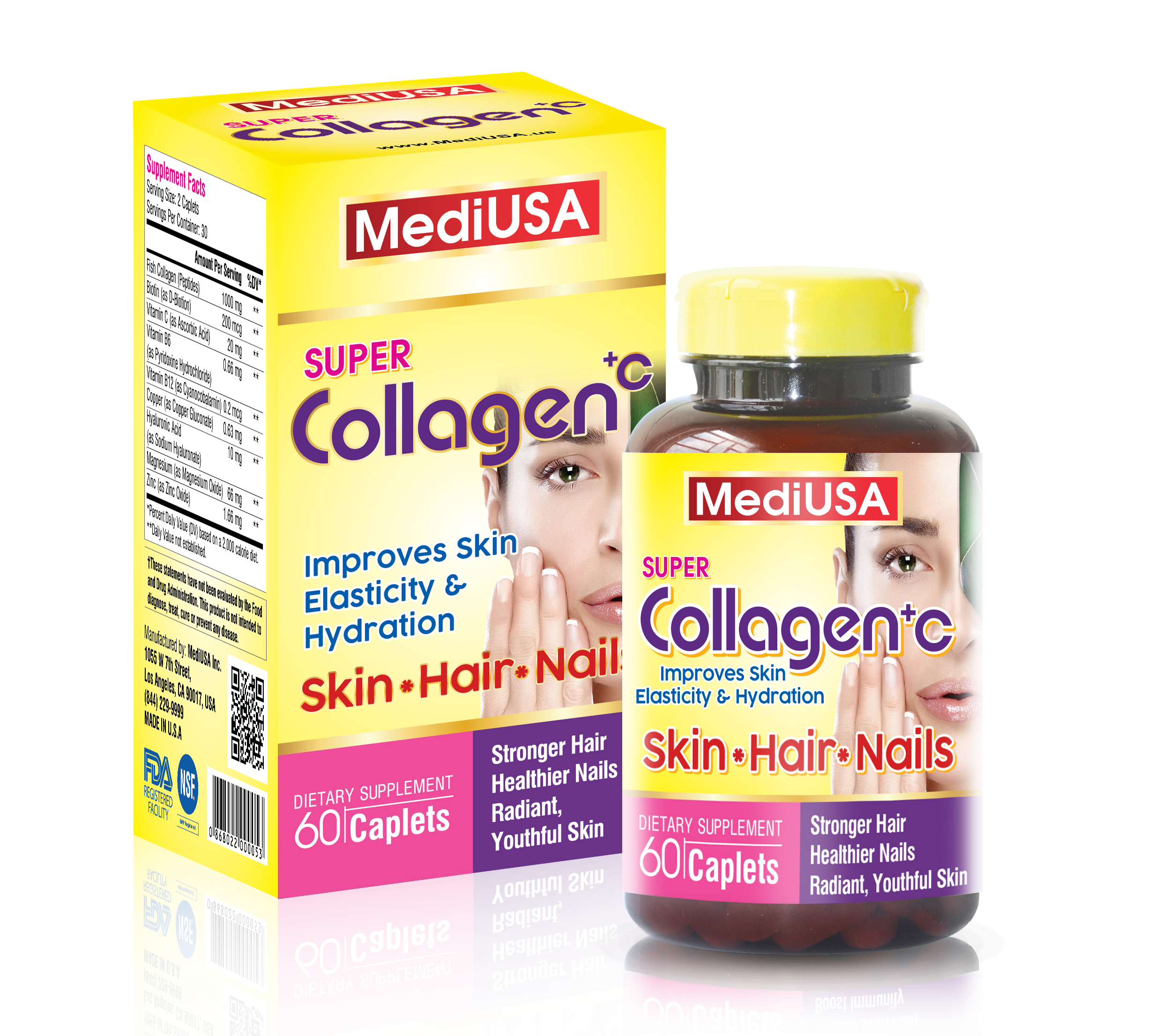 MediUSA SUPER COLLAGEN +C - 60 viên(Hàng tặng)