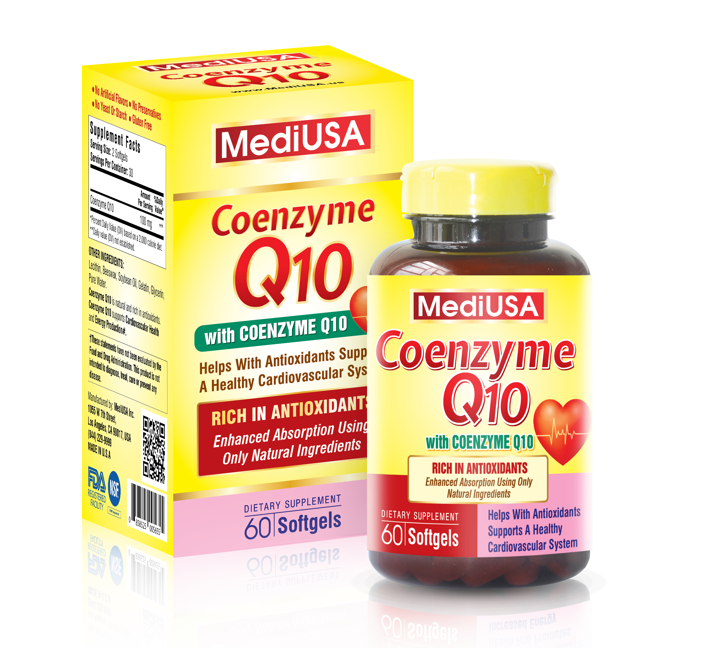 MediUSA COENZYME Q10 - 60 viên