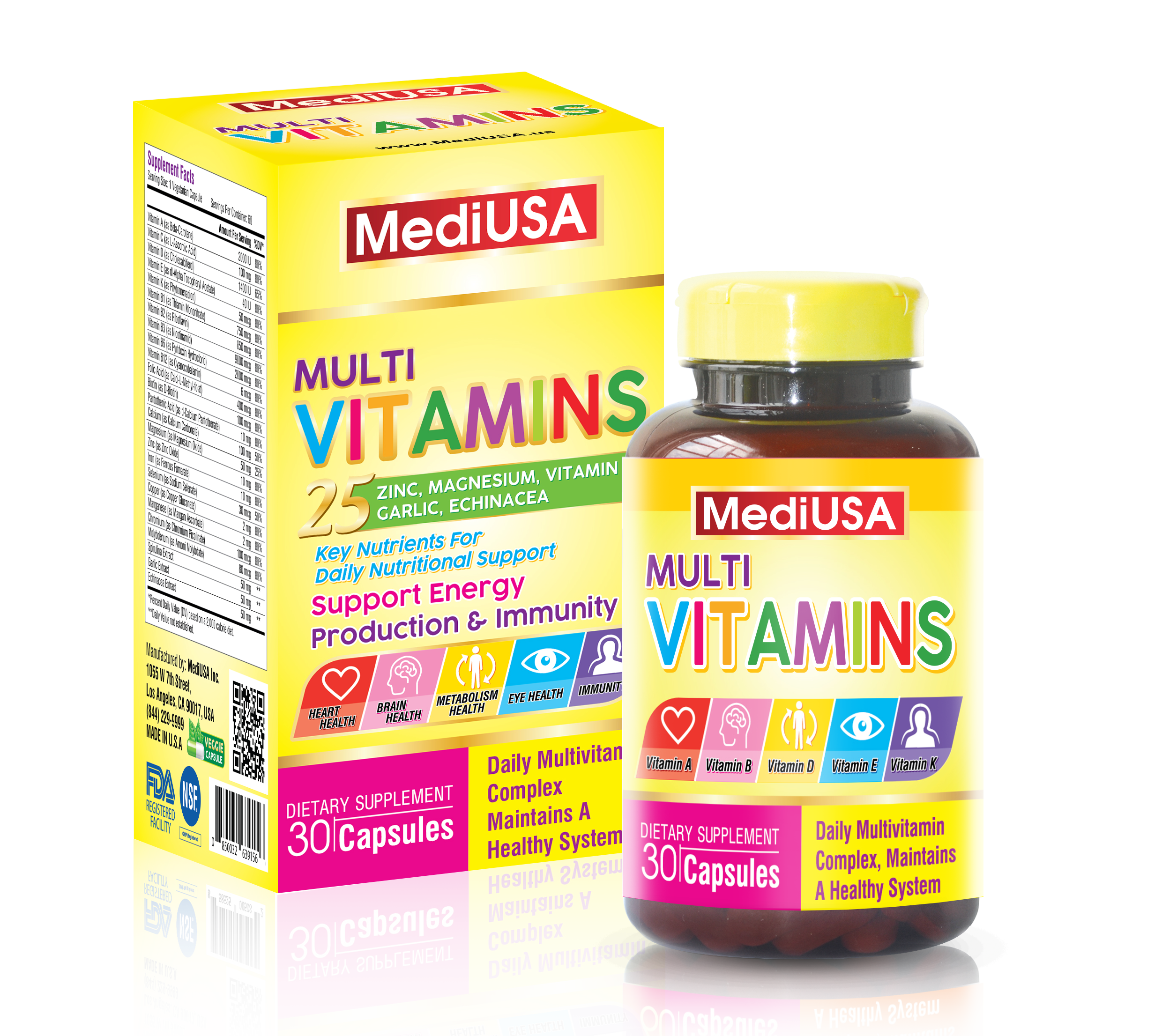 MediUSA MULTI VITAMINS - 30 viên