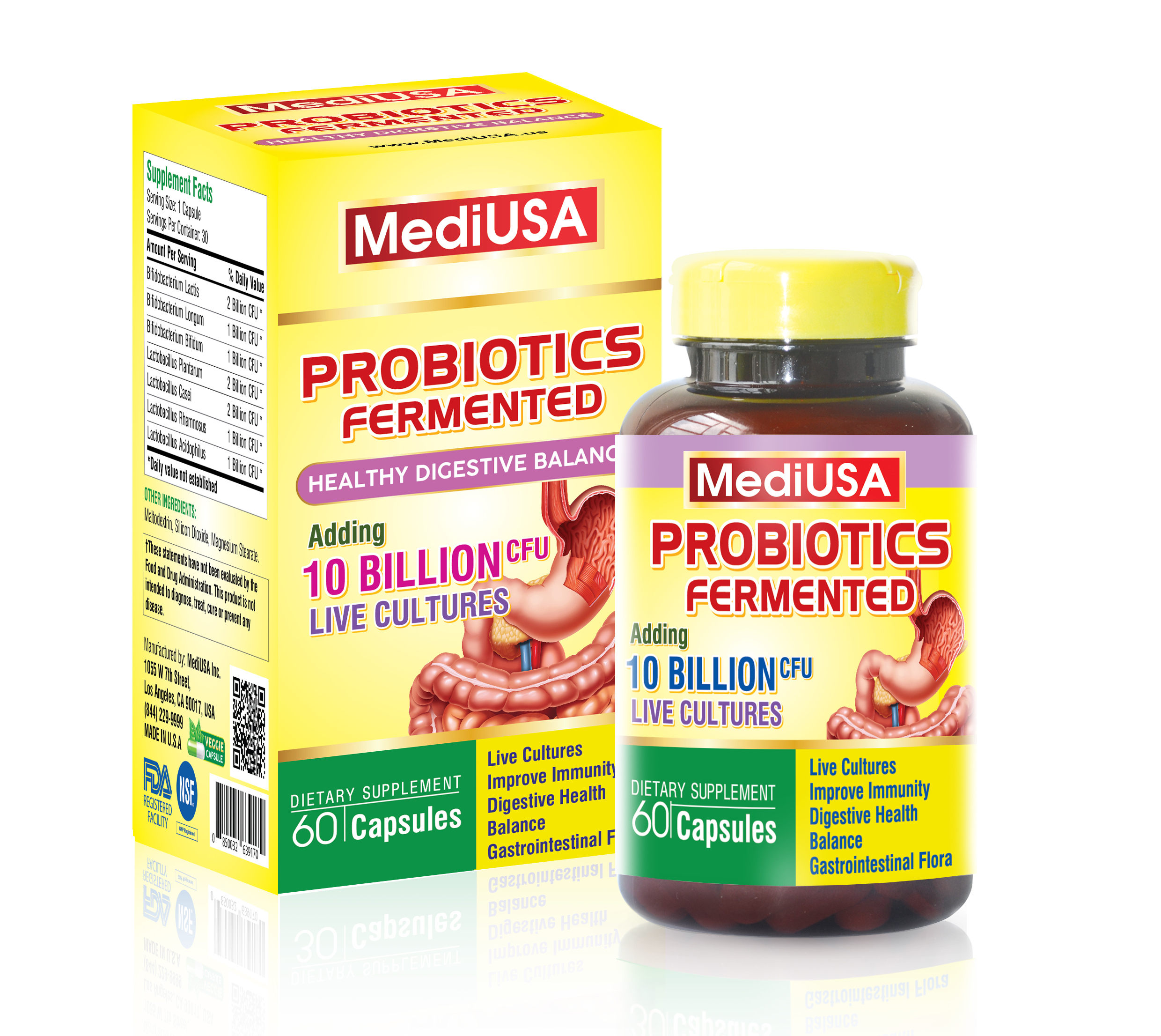 MediUSA PROBIOTICS FERMENTED - 60 viên