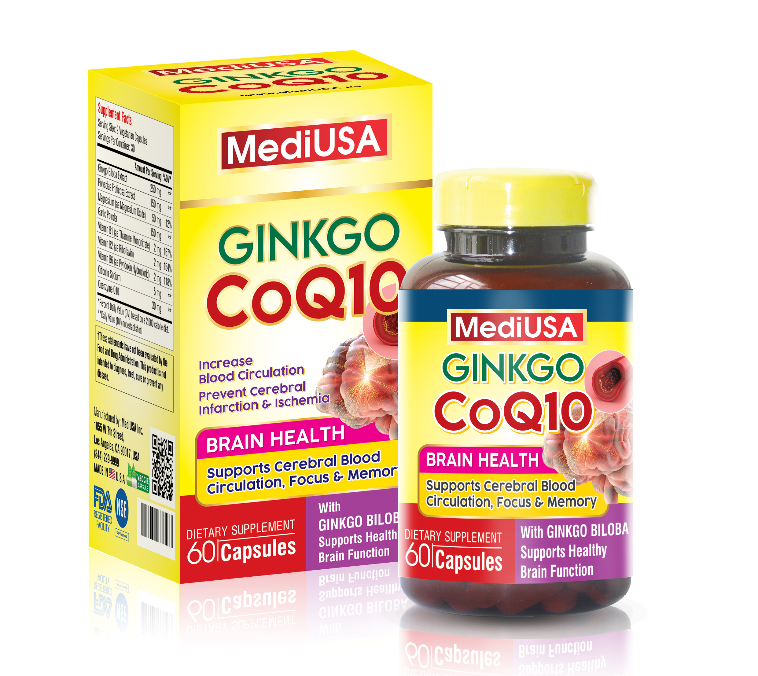 MediUSA GINKGO CoQ10( Hàng tặng)